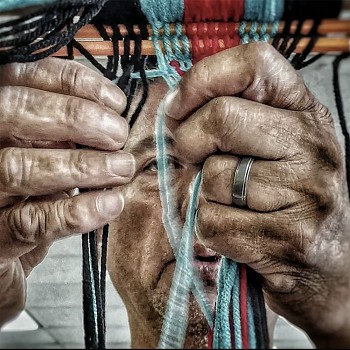 Anishinaabe Finger Weaving