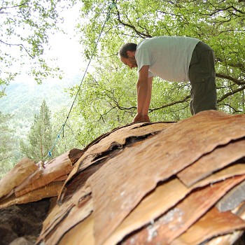 Building a Traditional Norwegian Storage Building Birch Bark and Sod ...
